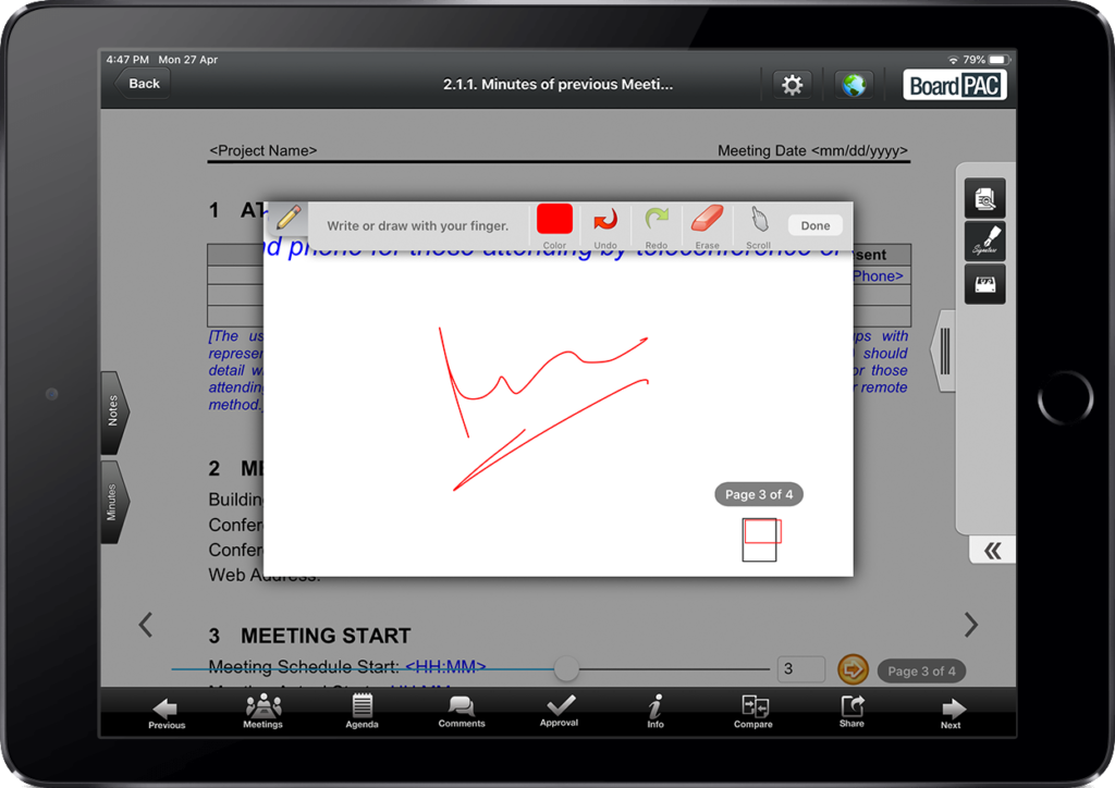 Instant and secure approvals with e-signatures - BoardPAC
